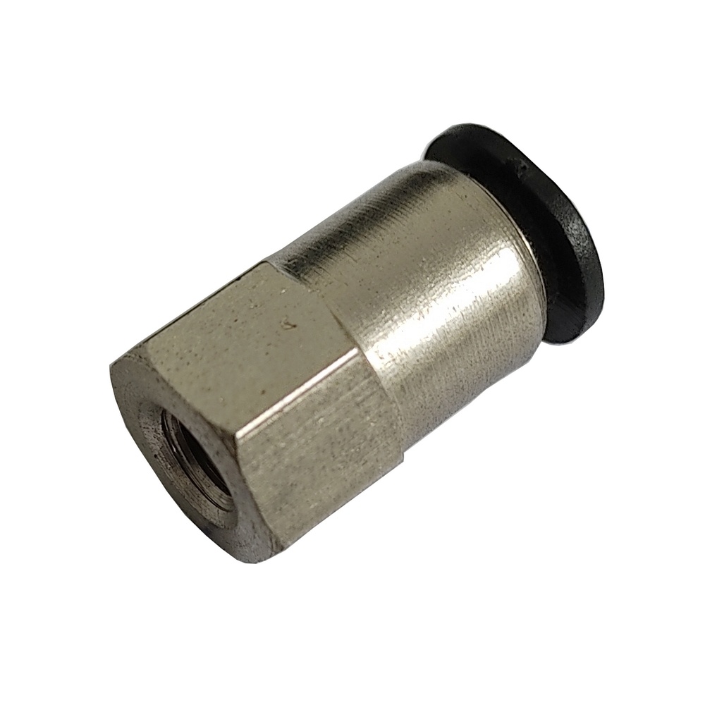 Conector Reto Fêmea Tubo 4 mm x rosca M5 Compacta - PCF (Conexão Pneumática Instantânea) Cód. 198711